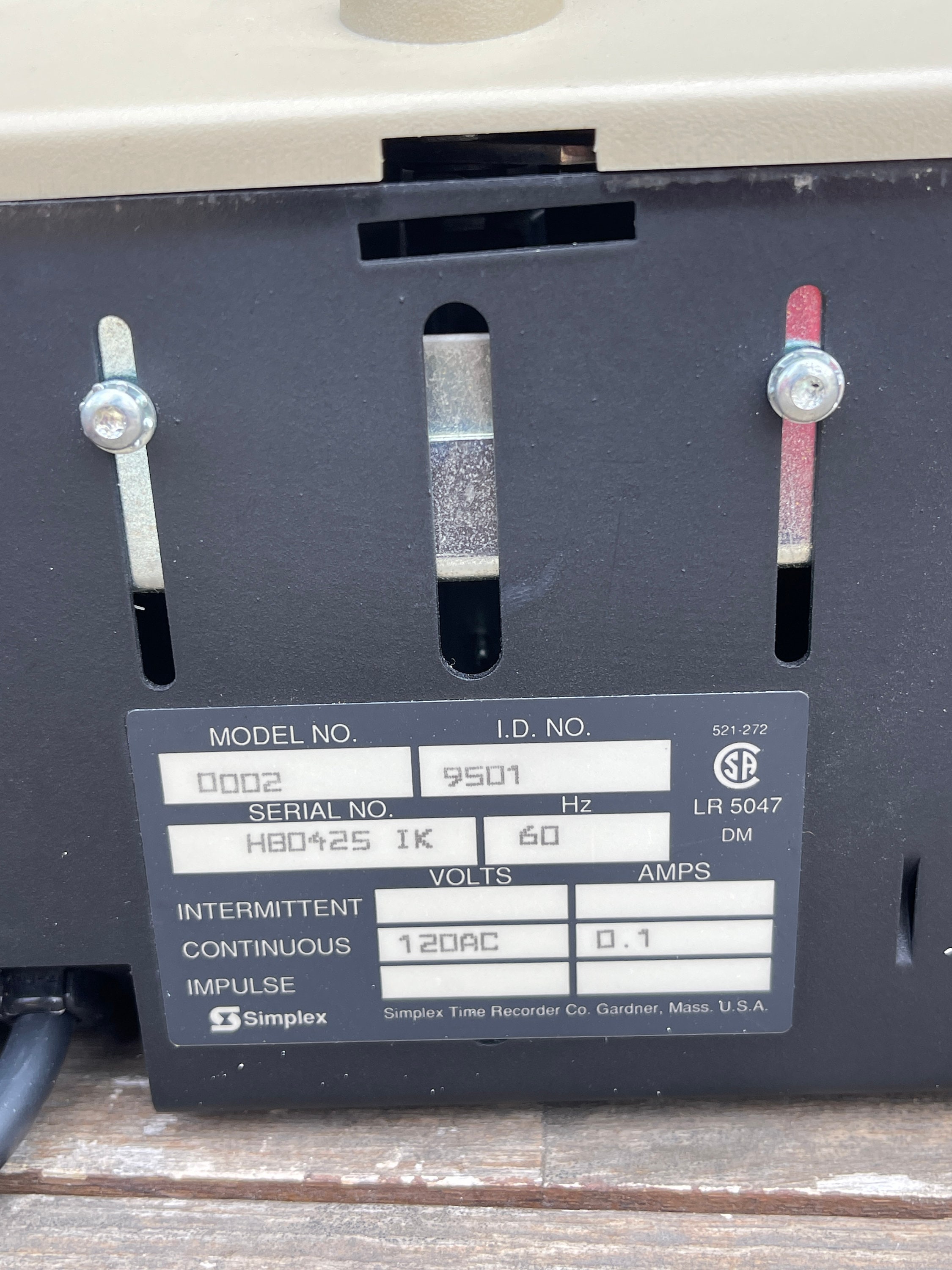 Simplex Employee Work Time Clock Model 0002 With KEY (turns On) - Etsy