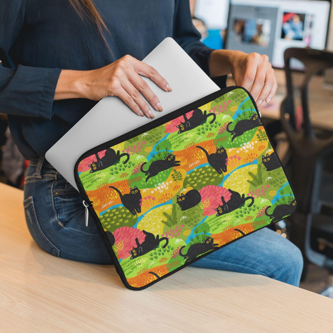 Funny Cat Laptop Sleeve, Cute Cat Lover Computer Sleeve, Cat Mom Laptop ...