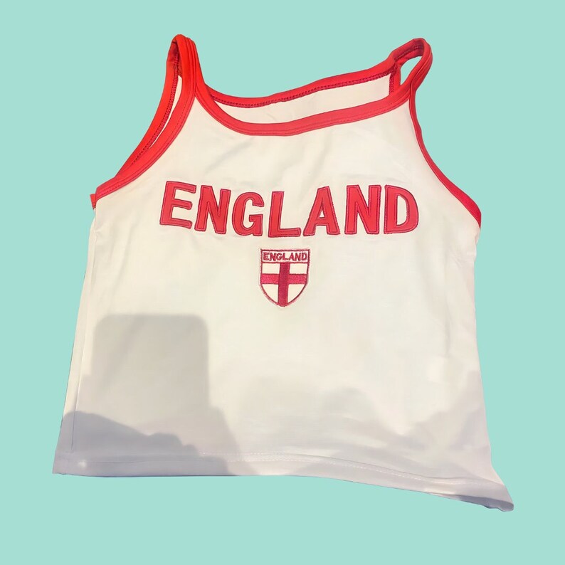 STARGIRL Y2K England Tank Top Soccer Baby Tee Jersey 2000s - Etsy Australia