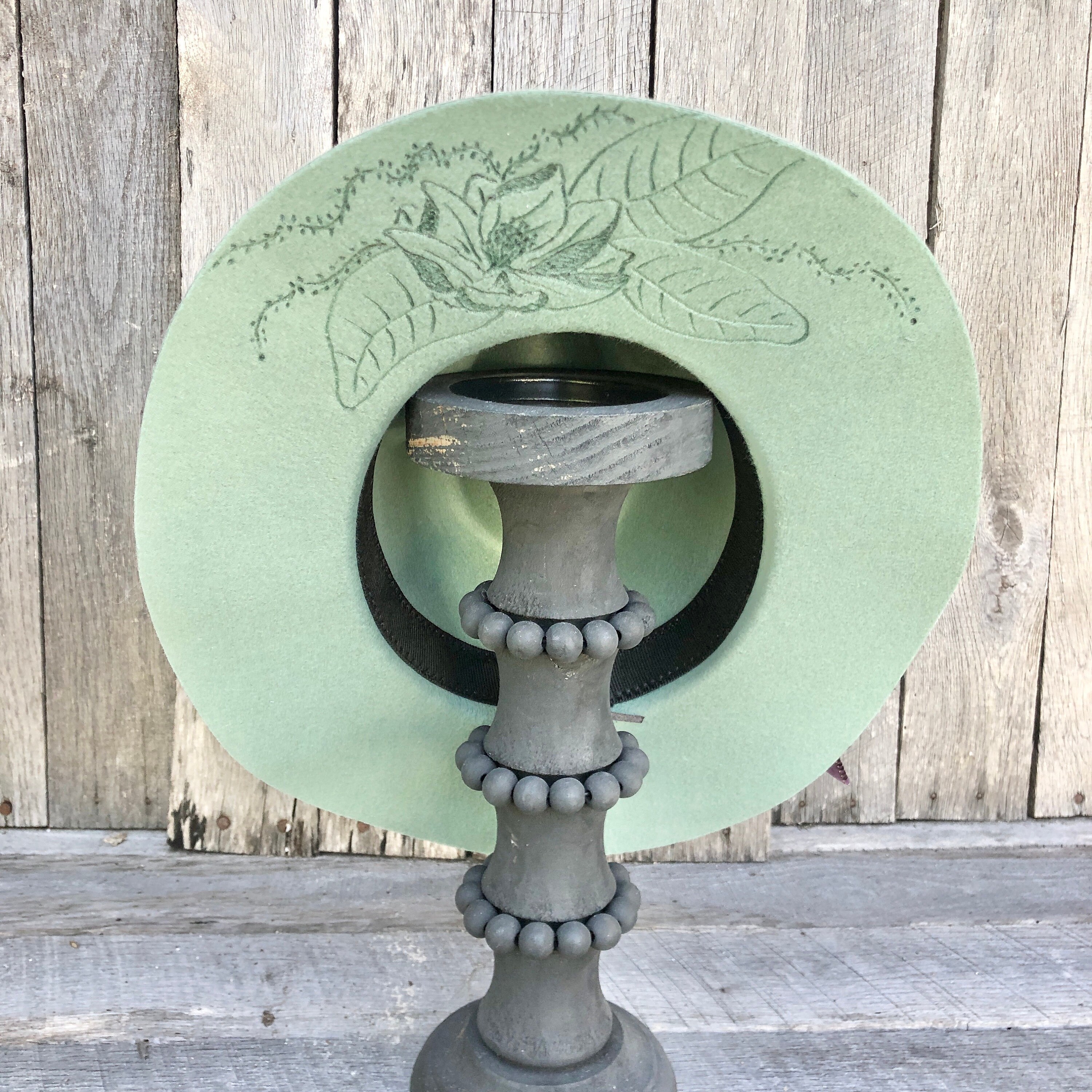 Custom Burned Hat, Pyrography Art, Burned & Distressed, Fedora Hat ...