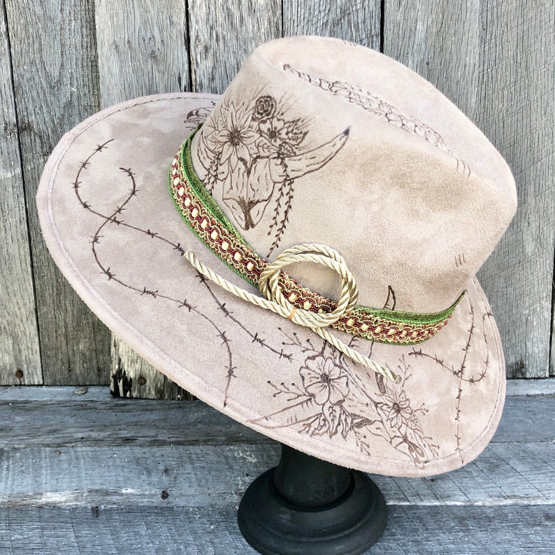 Custom Burned Hats, Burned and Distressed Hats, Fedora Hat Designs ...