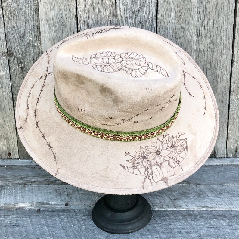 Custom Burned Hats, Burned and Distressed Hats, Fedora Hat Designs ...