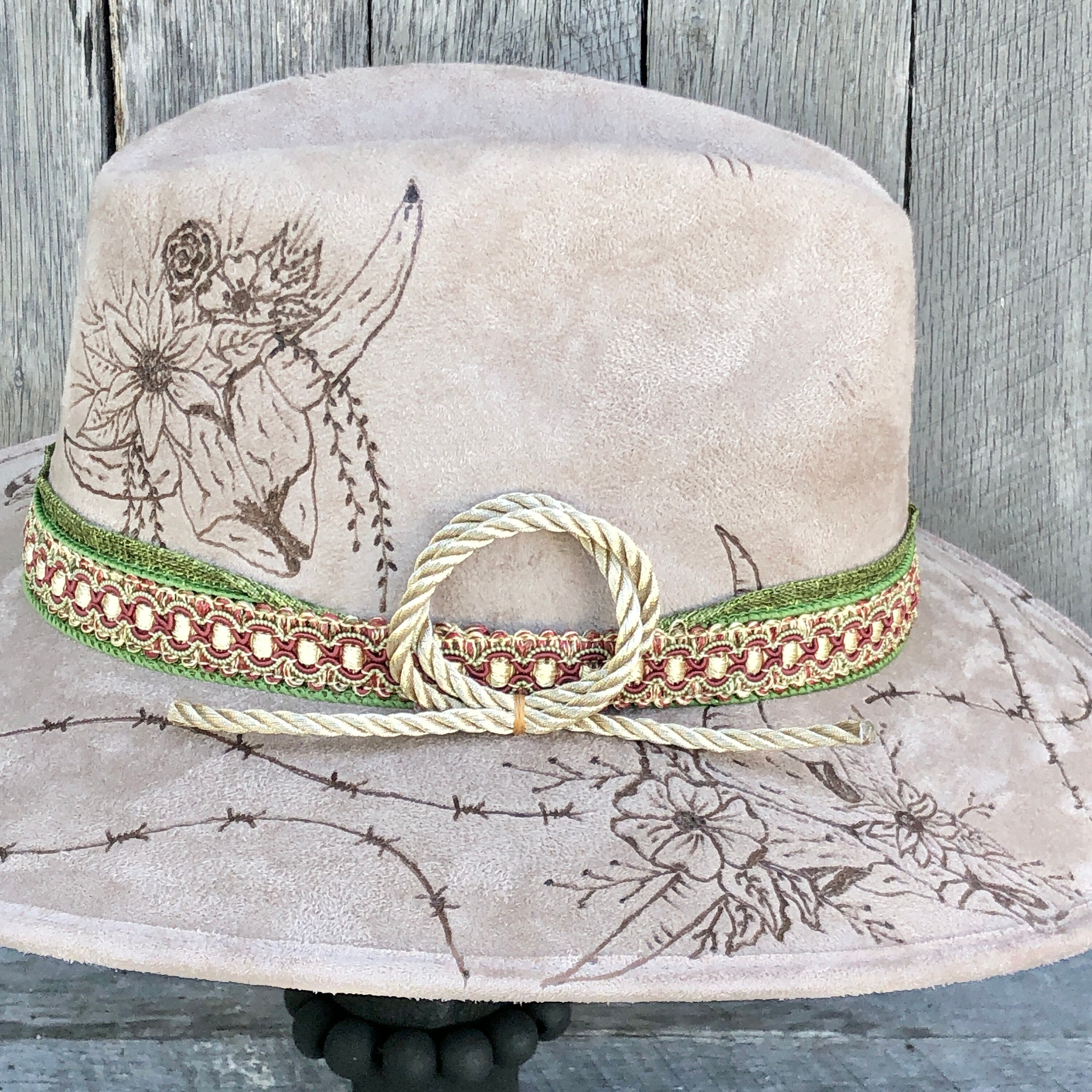 Custom Burned Hats, Burned and Distressed Hats, Fedora Hat Designs ...