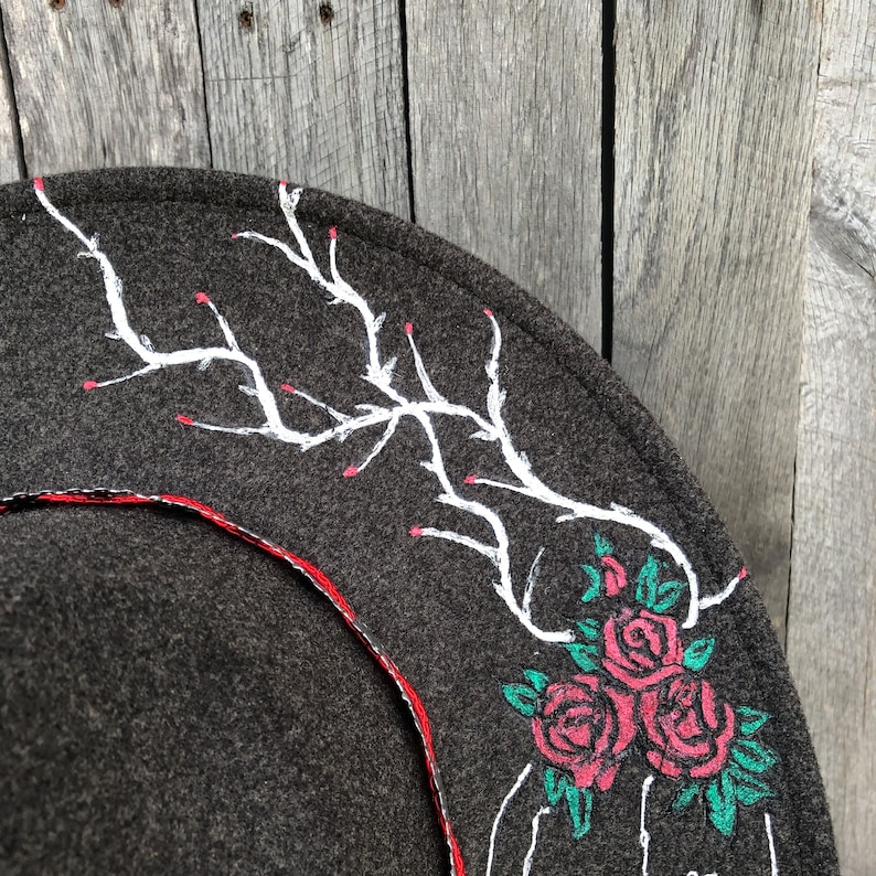 Custom Burned Hats Distressed Hats Fedora Hat Design Skull - Etsy