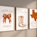 Preppy Austin Texas Set of 3, Trendy Hook Em Prints, Preppy Room Decor ...