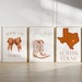 Preppy Austin Texas Set of 3, Trendy Hook Em Prints, Preppy Room Decor ...