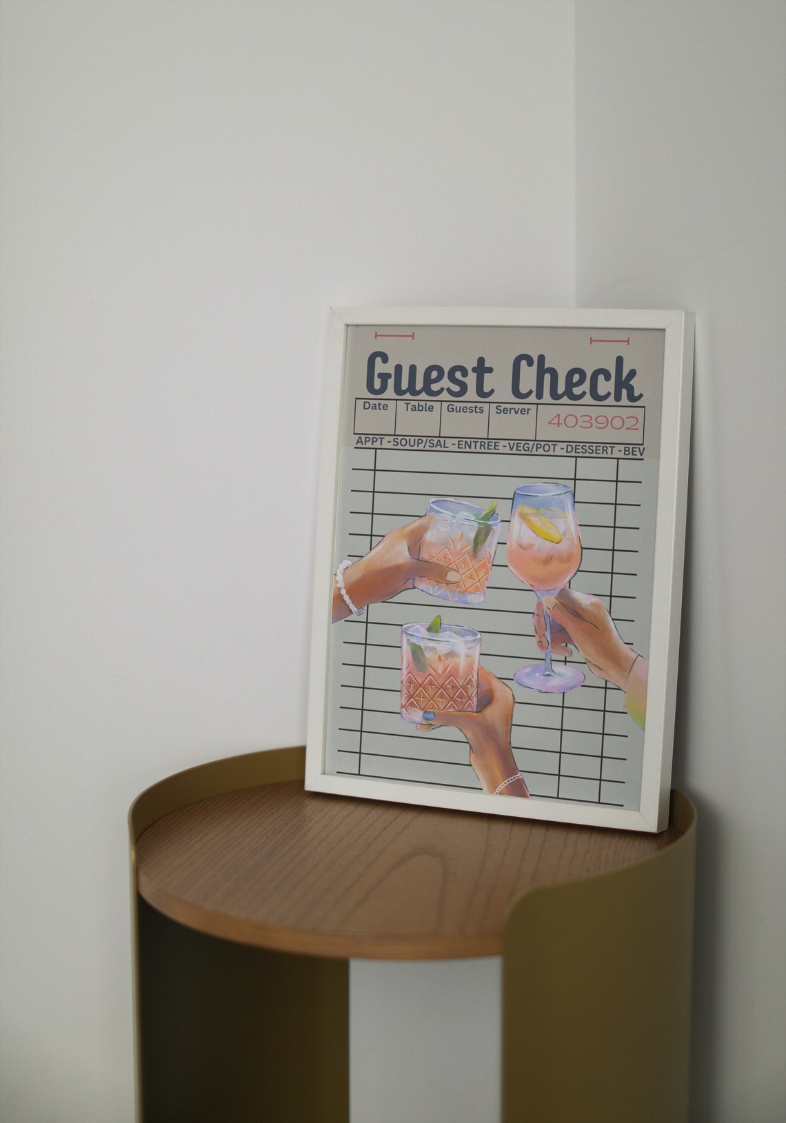 Guest Check Cheers Cocktail Printable Guest Check Print Bar - Etsy