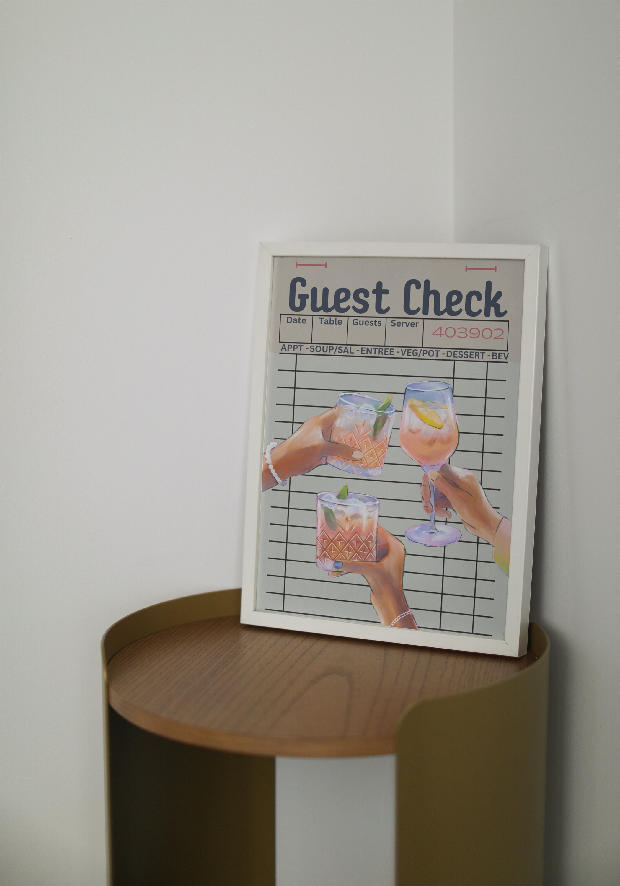 Guest Check Cheers Cocktail Printable Guest Check Print Bar - Etsy