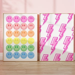 Preppy Pink Posters, Trendy Wall Art, Preppy Aesthetic Gallery Set of 3 ...