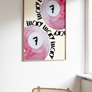 Vintage Pool Ball Poster | Physical Print | Rolled Poster | Retro Hand ...