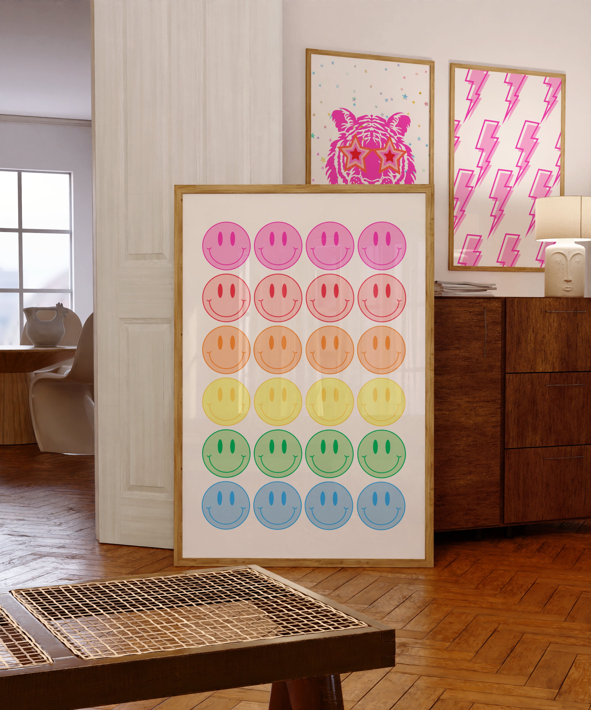 Preppy Pink Posters, Trendy Wall Art, Preppy Aesthetic Gallery Set of 3 ...