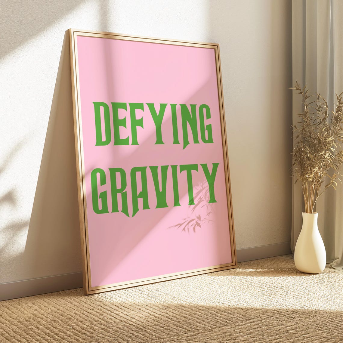 Defying Gravity Print, Pink Wicked Print, Glinda and Elphaba Song Quote ...