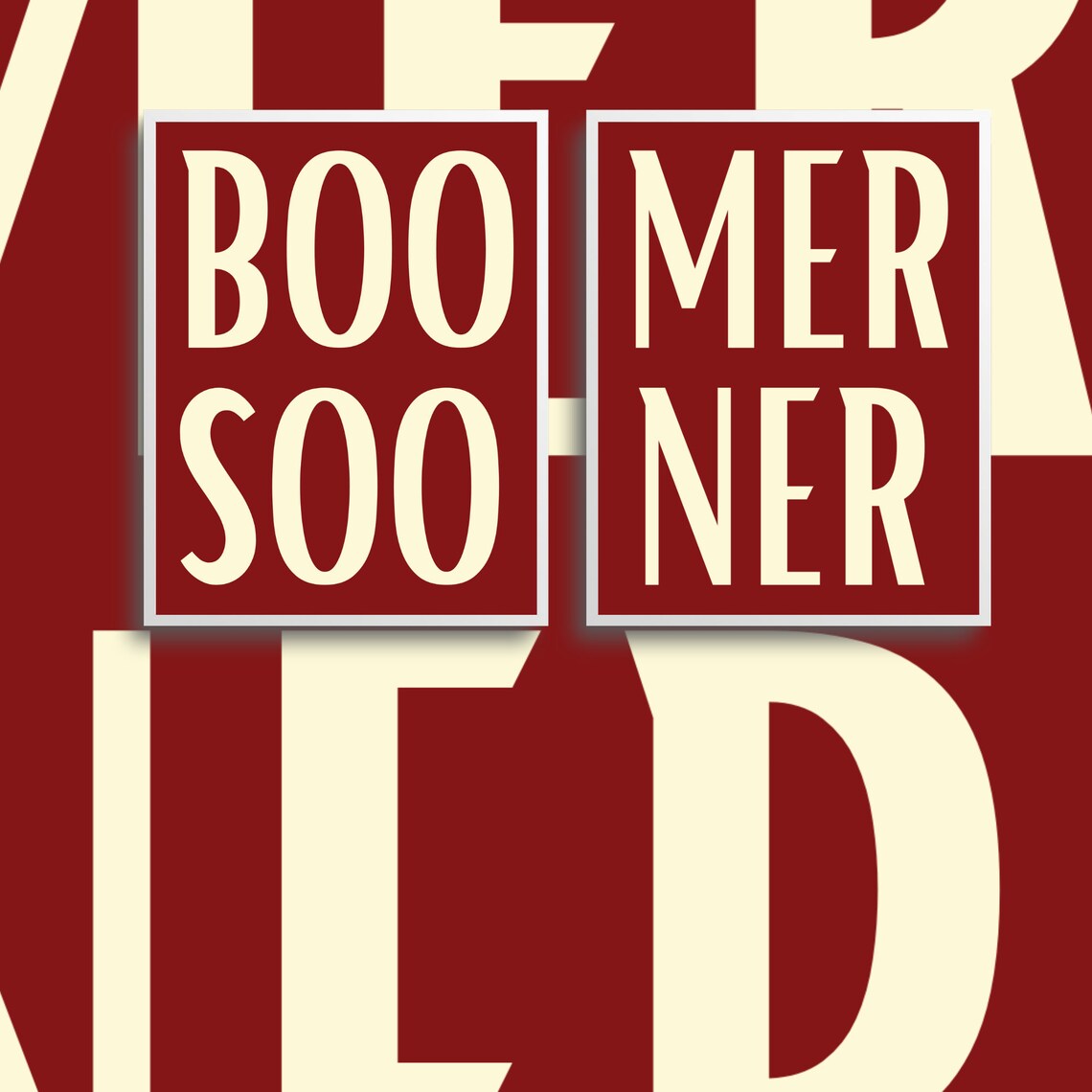 Boomer Sooner Art Set of 2 Norman Oklahoma Oklahoma Fan - Etsy
