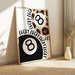 8 Ball Leopard Print, Retro Hand-drawn Wall Art Trendy Lucky 8 Ball ...