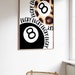 8 Ball Leopard Print, Retro Hand-drawn Wall Art Trendy Lucky 8 Ball ...