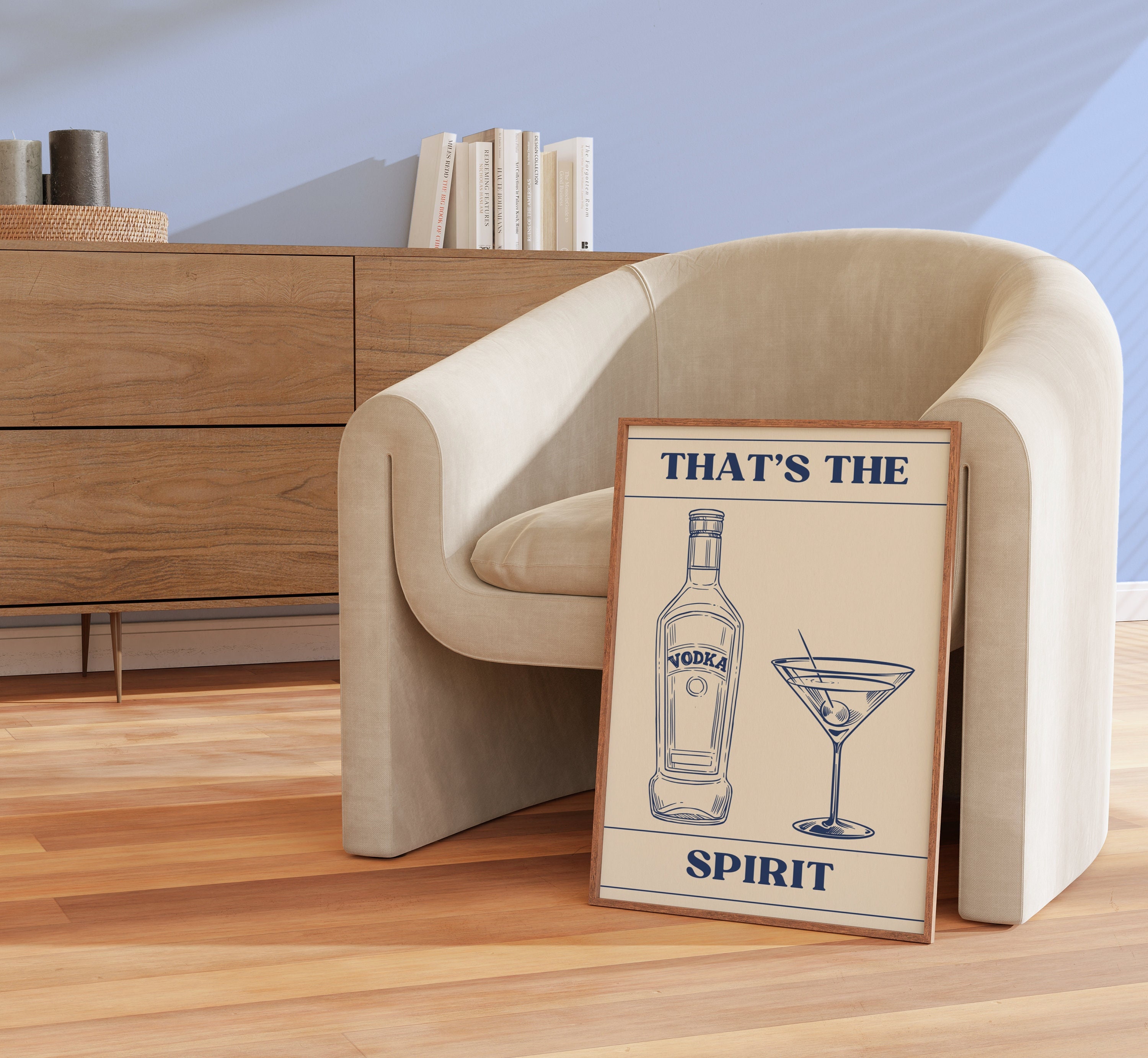 Bar Art Print, Vintage Liquor Poster, Bar Cart Wall Art, That's the ...