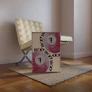 Vintage Pool Ball Poster | Physical Print | Rolled Poster | Retro Hand ...