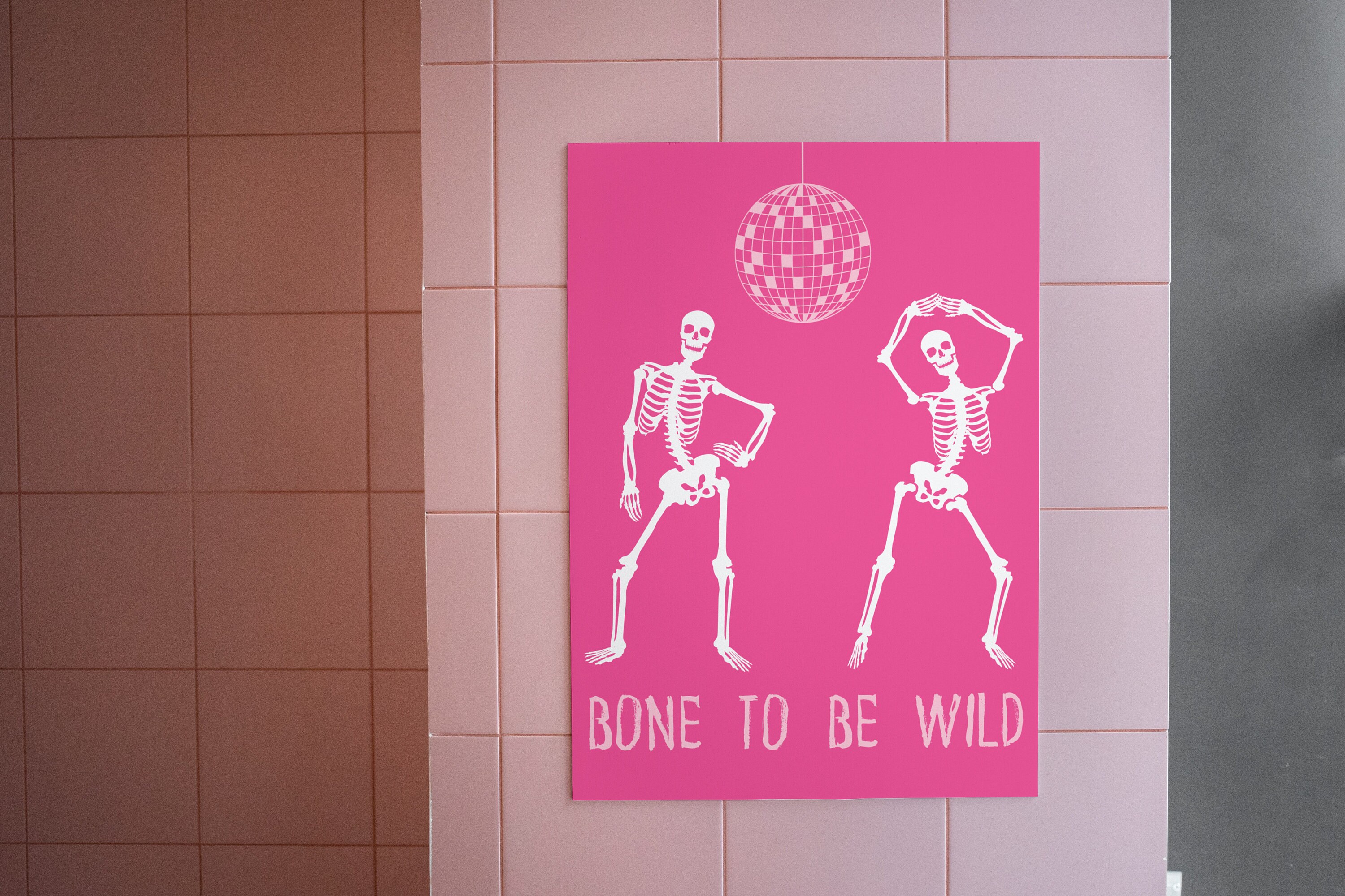 Pink Preppy Print Skeleton Art Print Aesthetic Print Preppy - Etsy