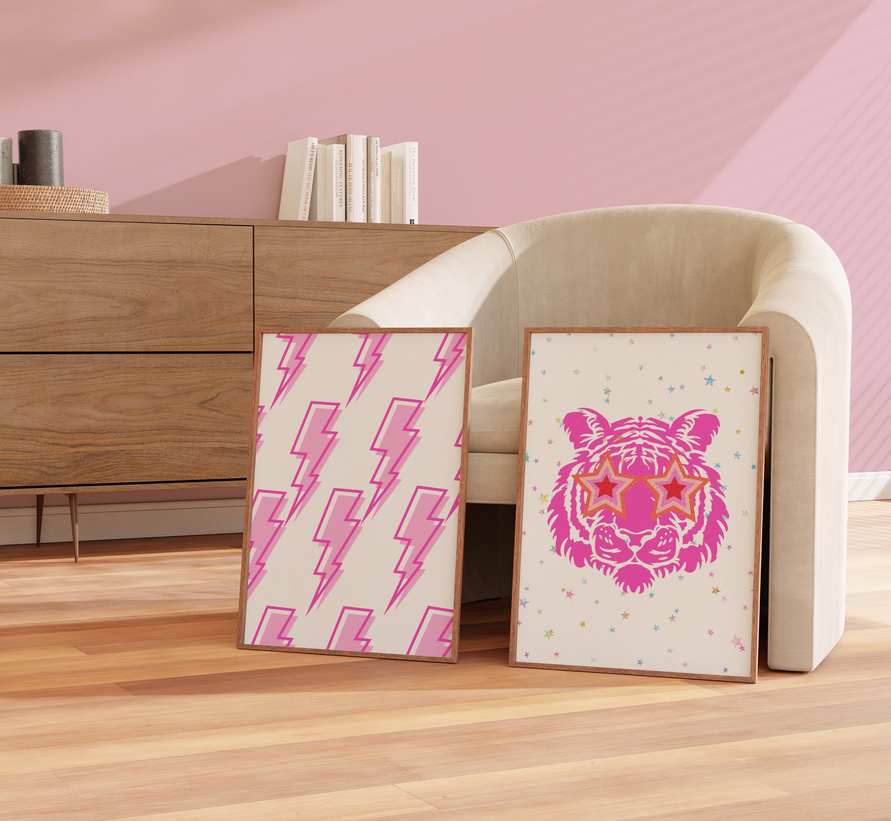 Preppy Pink Posters, Trendy Wall Art, Preppy Aesthetic Gallery Set of 3 ...