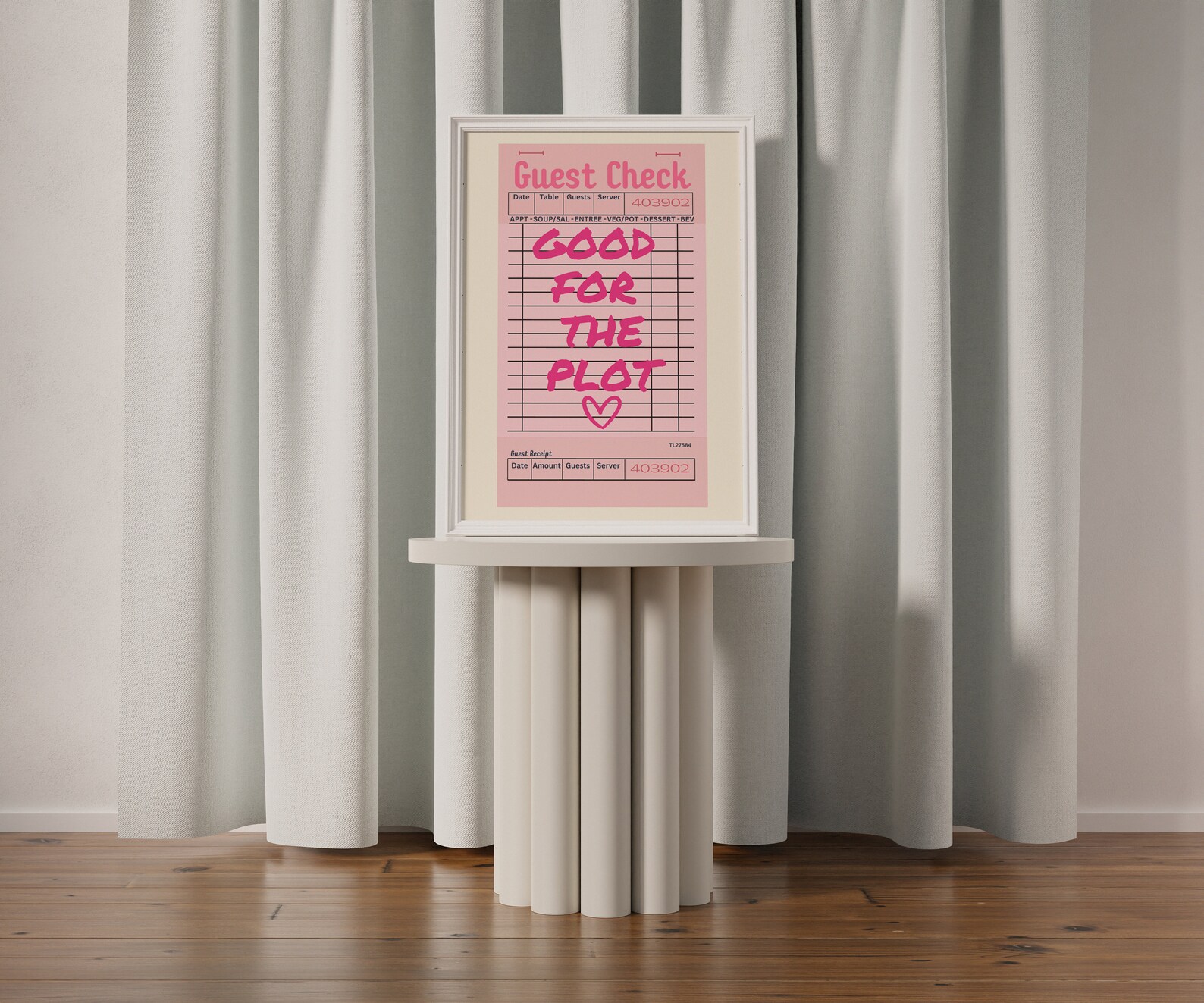 Guest Check Print, Trendy Wall Art, Good for the Plot Print, Retro Wall Art, Bar Cart Art ...