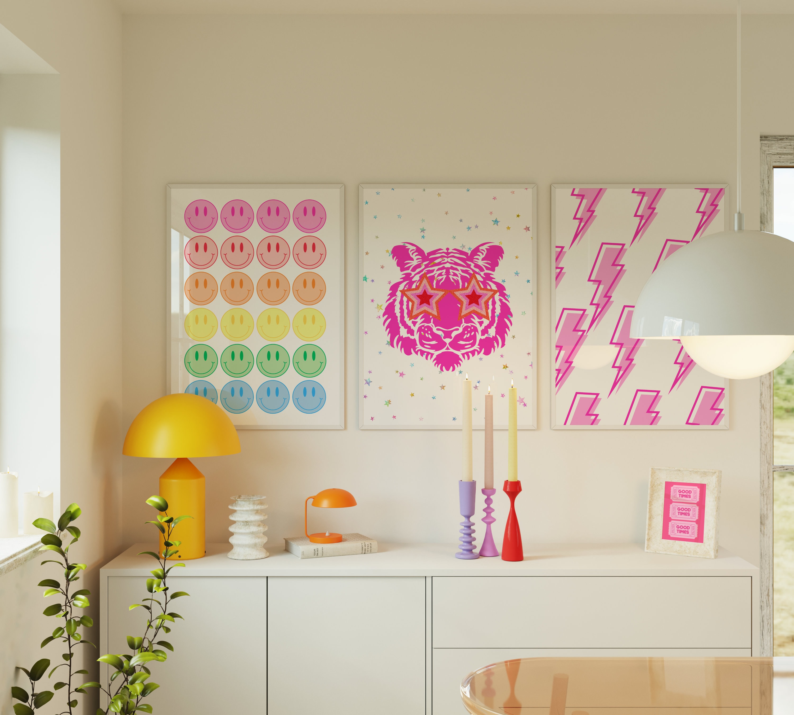 Preppy Pink Posters, Trendy Wall Art, Preppy Aesthetic Gallery Set of 3 ...