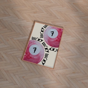 Vintage Pool Ball Poster | Physical Print | Rolled Poster | Retro Hand ...