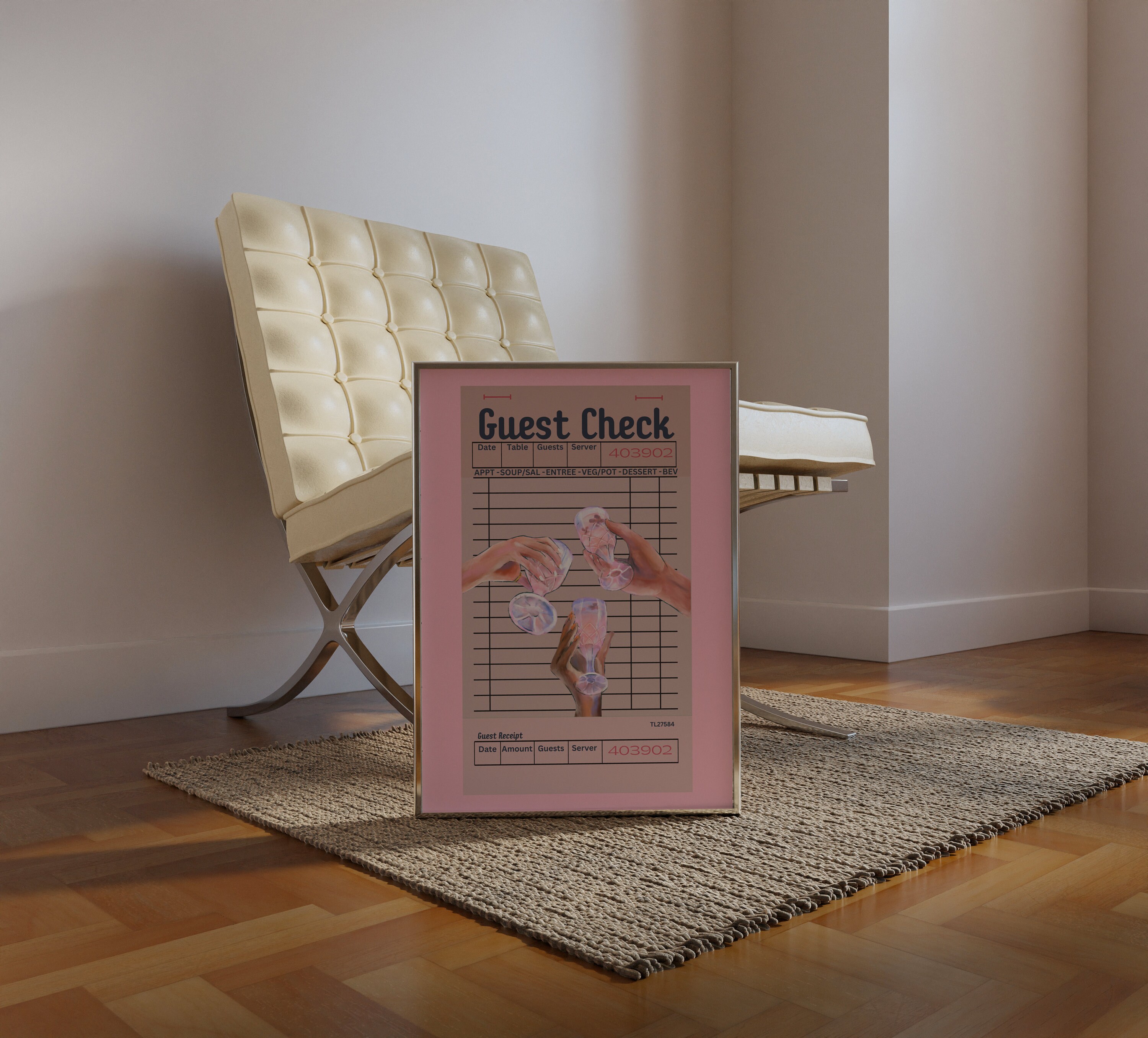 Guest Check Cheers cocktail Printable Bar Cart Print Trendy Art Print ...