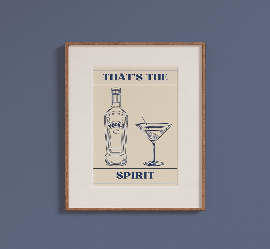 Bar Art Print Vintage Liquor Poster Bar Cart Wall Art - Etsy