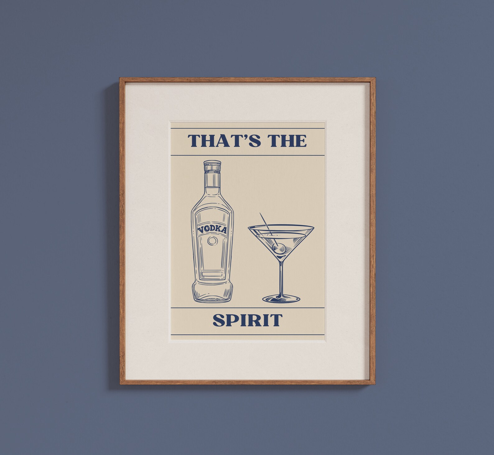 Bar Art Print, Vintage Liquor Poster, Bar Cart Wall Art, That's the ...