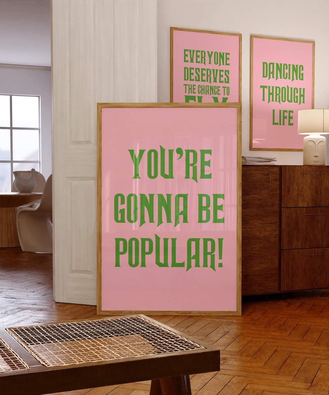 You're Gonna Be Popular Print, Pink Wicked Print, Glinda and Elphaba ...