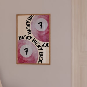 Vintage Pool Ball Poster | Physical Print | Rolled Poster | Retro Hand ...