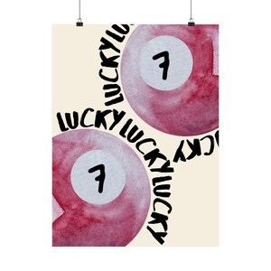 Vintage Pool Ball Poster | Physical Print | Rolled Poster | Retro Hand ...