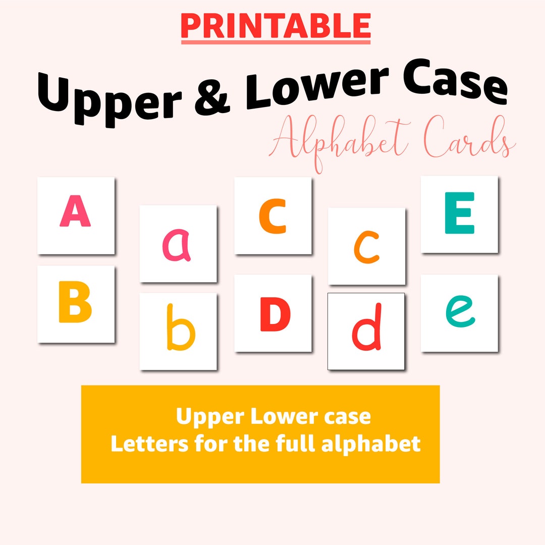 Upper and Lower Case Alphabet Cards Printable, Educational Games ...