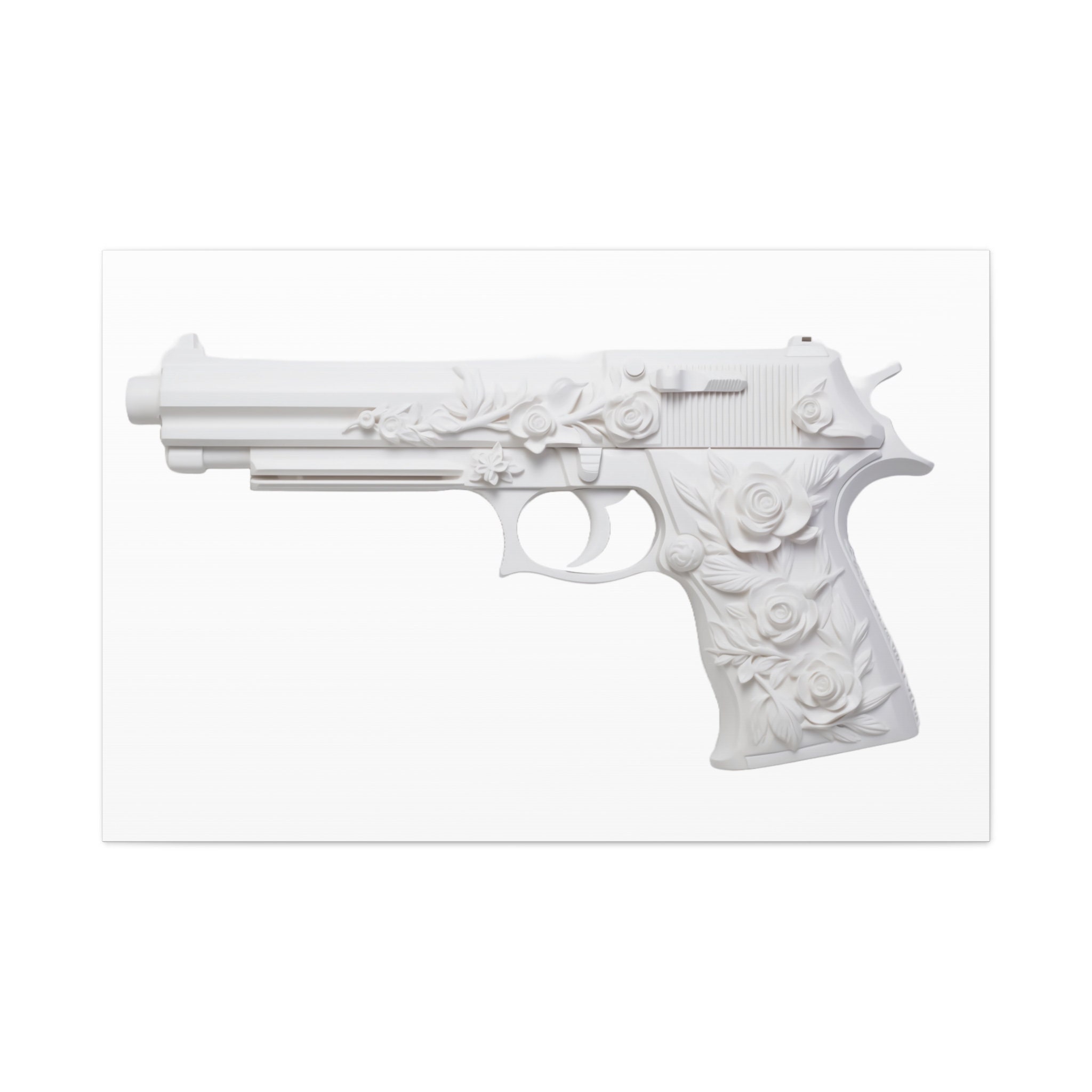 Minimalistic Art: Porcelain Gun on White Powerful Symbolism and ...