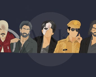 SRK Poster Shah Rukh Khan Digital Art Iconic - Etsy