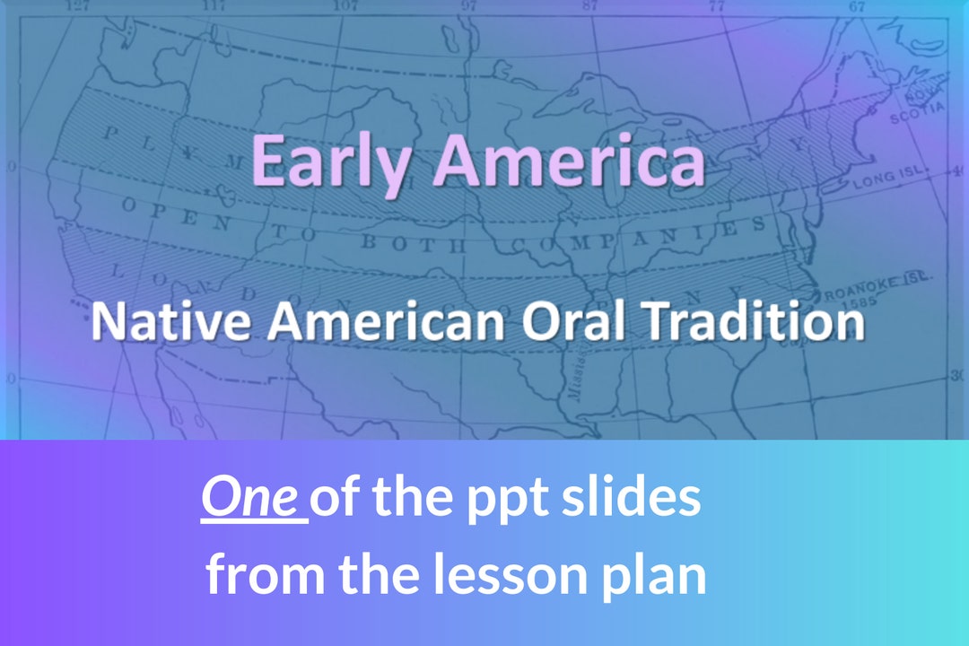 Native American Oral Traditionlesson Plan - Etsy