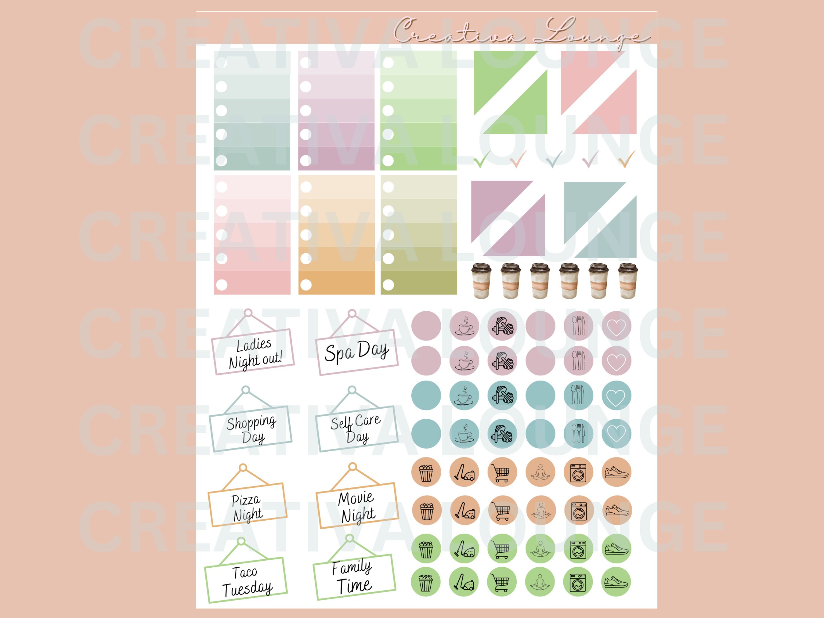 Happy Birthday Digital Planner Sticker, Transparent Background Digital ...