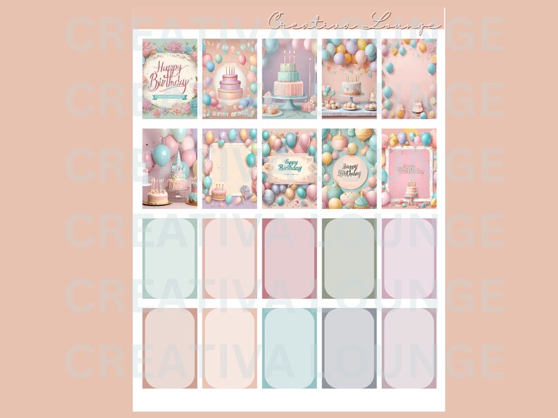 Happy Birthday Digital Planner Sticker, Transparent Background Digital ...