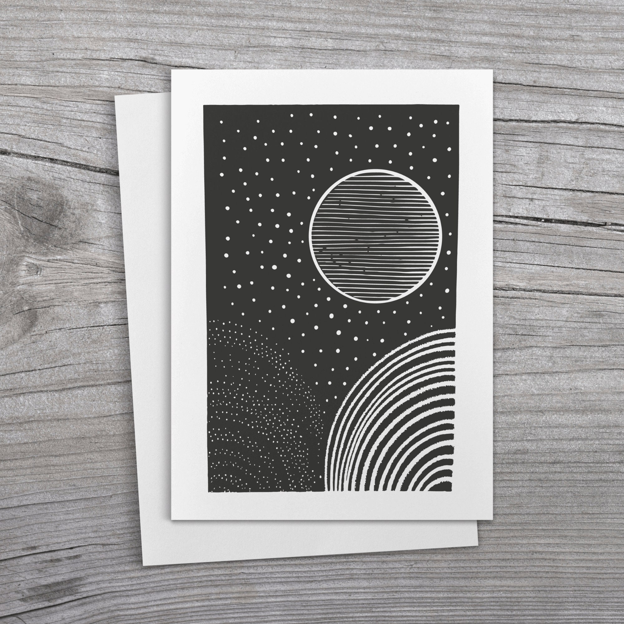 Total Solar Eclipse Digital Download Printable Greeting Card: Celestial ...