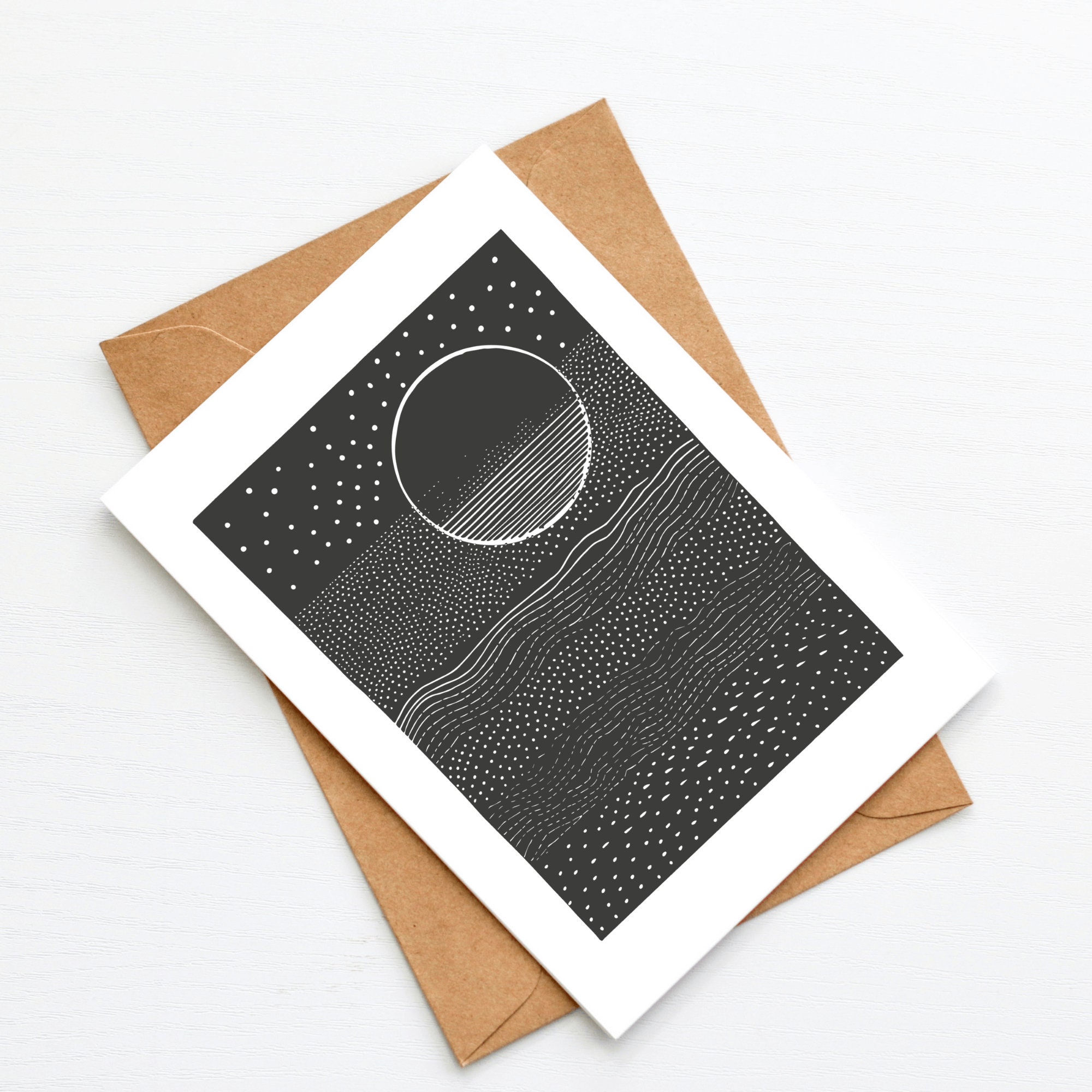 Total Solar Eclipse Digital Download Printable Greeting Card: Celestial ...