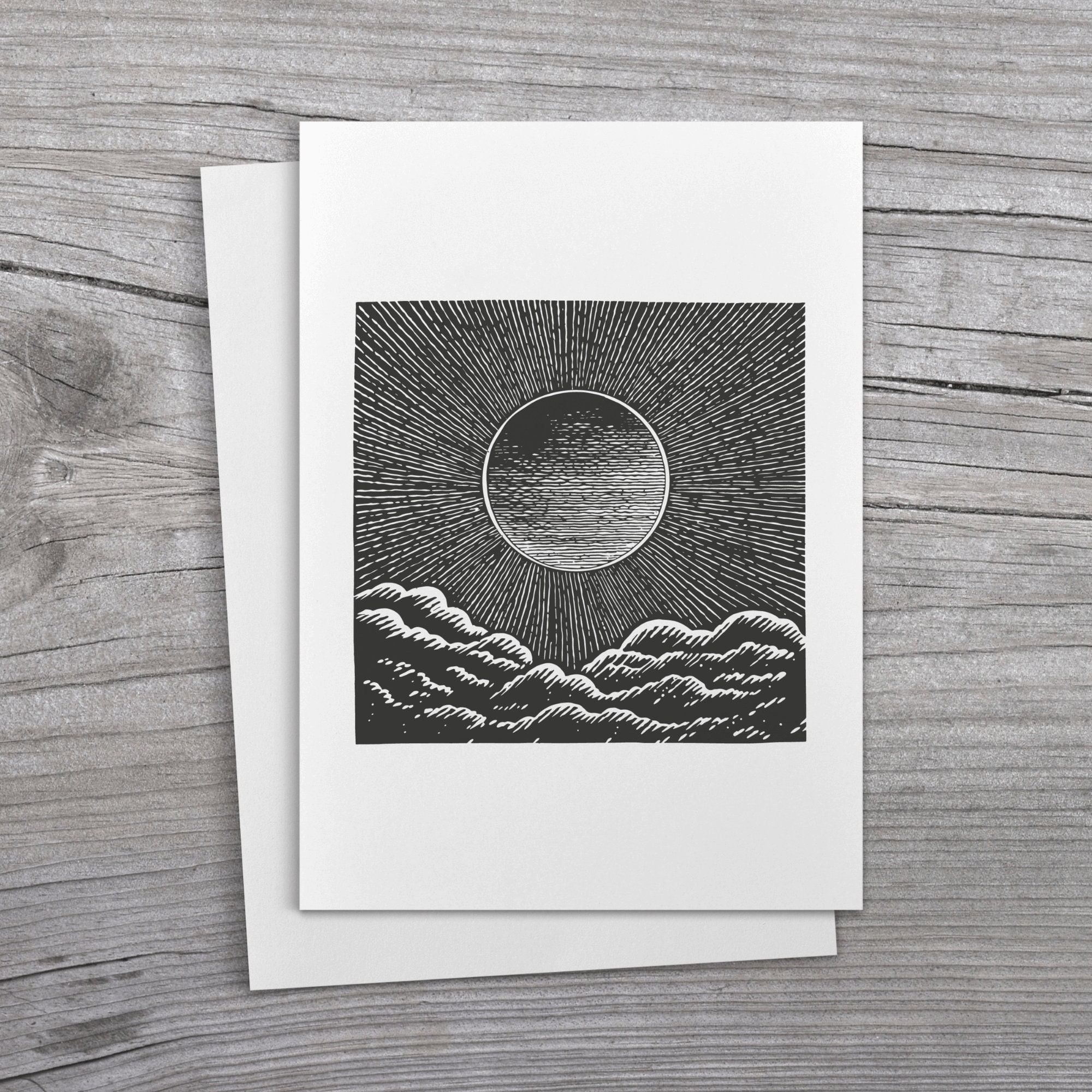 Total Solar Eclipse Digital Download Printable Greeting Card: Celestial ...