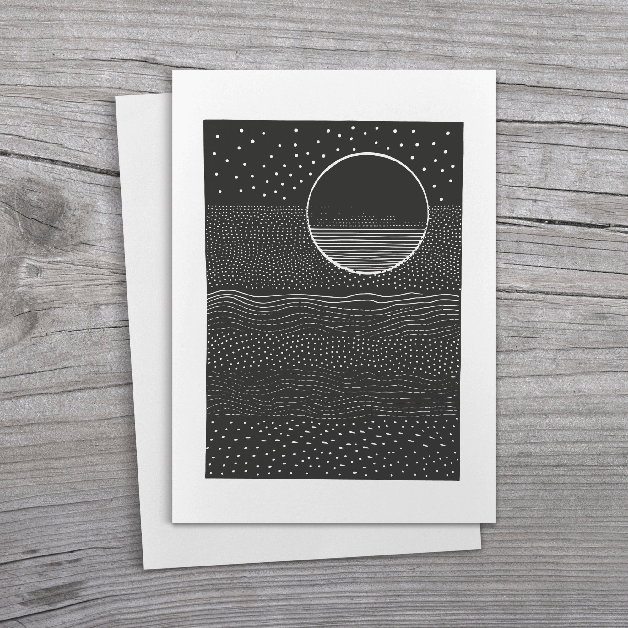Total Solar Eclipse Digital Download Printable Greeting Card: Celestial ...