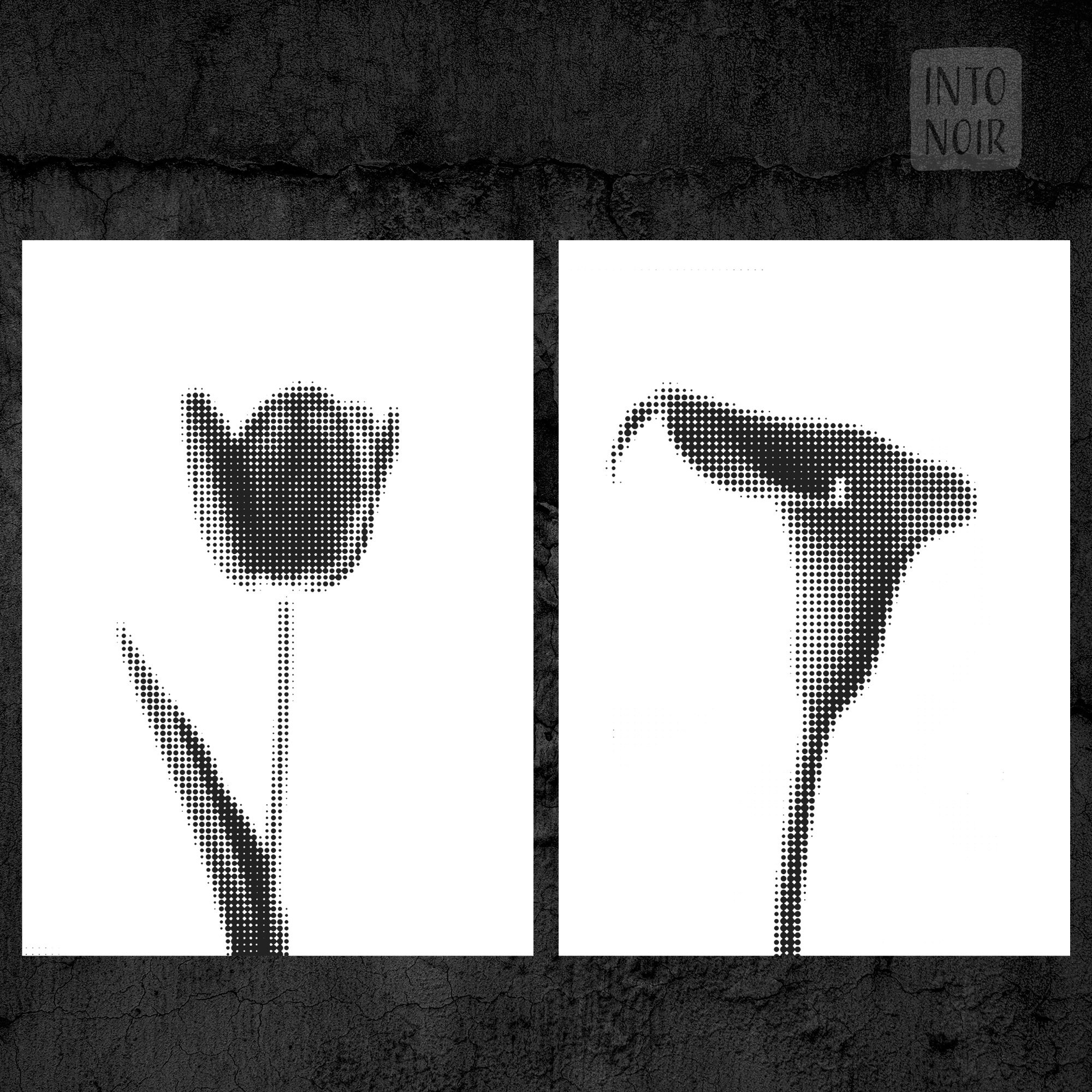 Printable Halftone Printable Cards Bundle of Black Cats Also 3 Ravens a ...