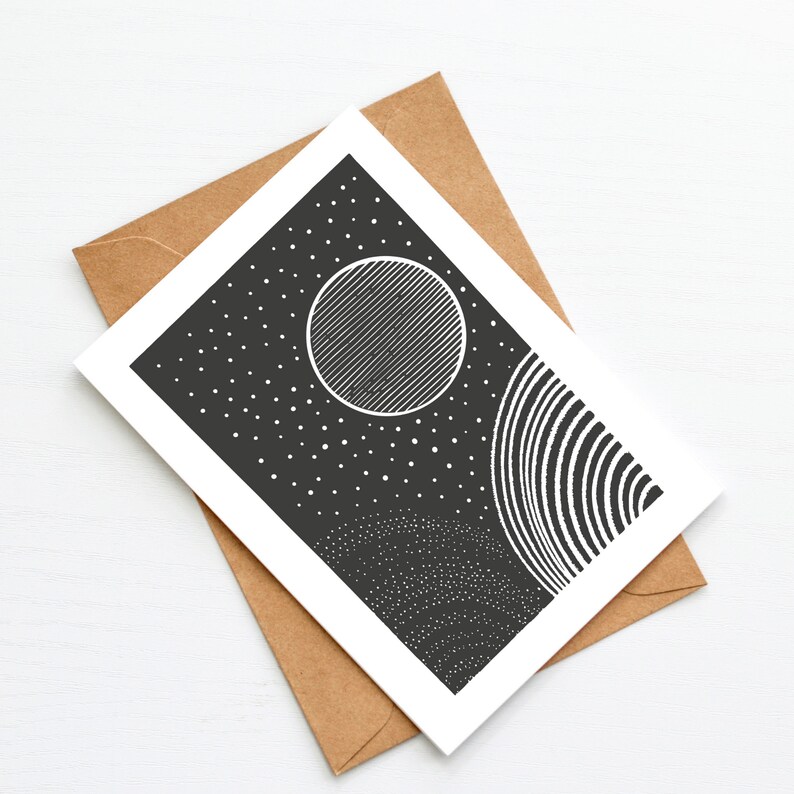 Total Solar Eclipse Digital Download Printable Greeting Card: Celestial ...