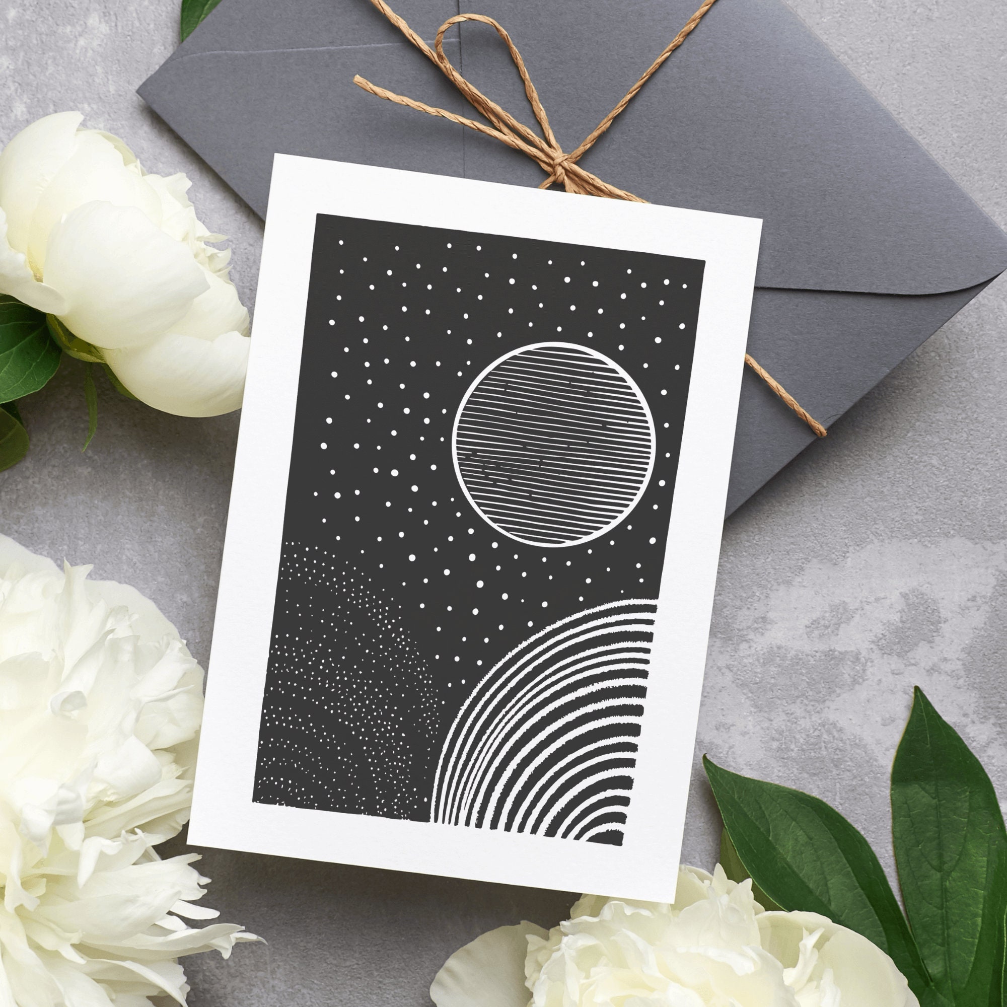 Total Solar Eclipse Digital Download Printable Greeting Card: Celestial ...