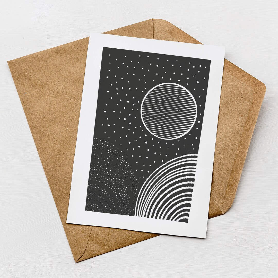Total Solar Eclipse Digital Download Printable Greeting Card: Celestial ...