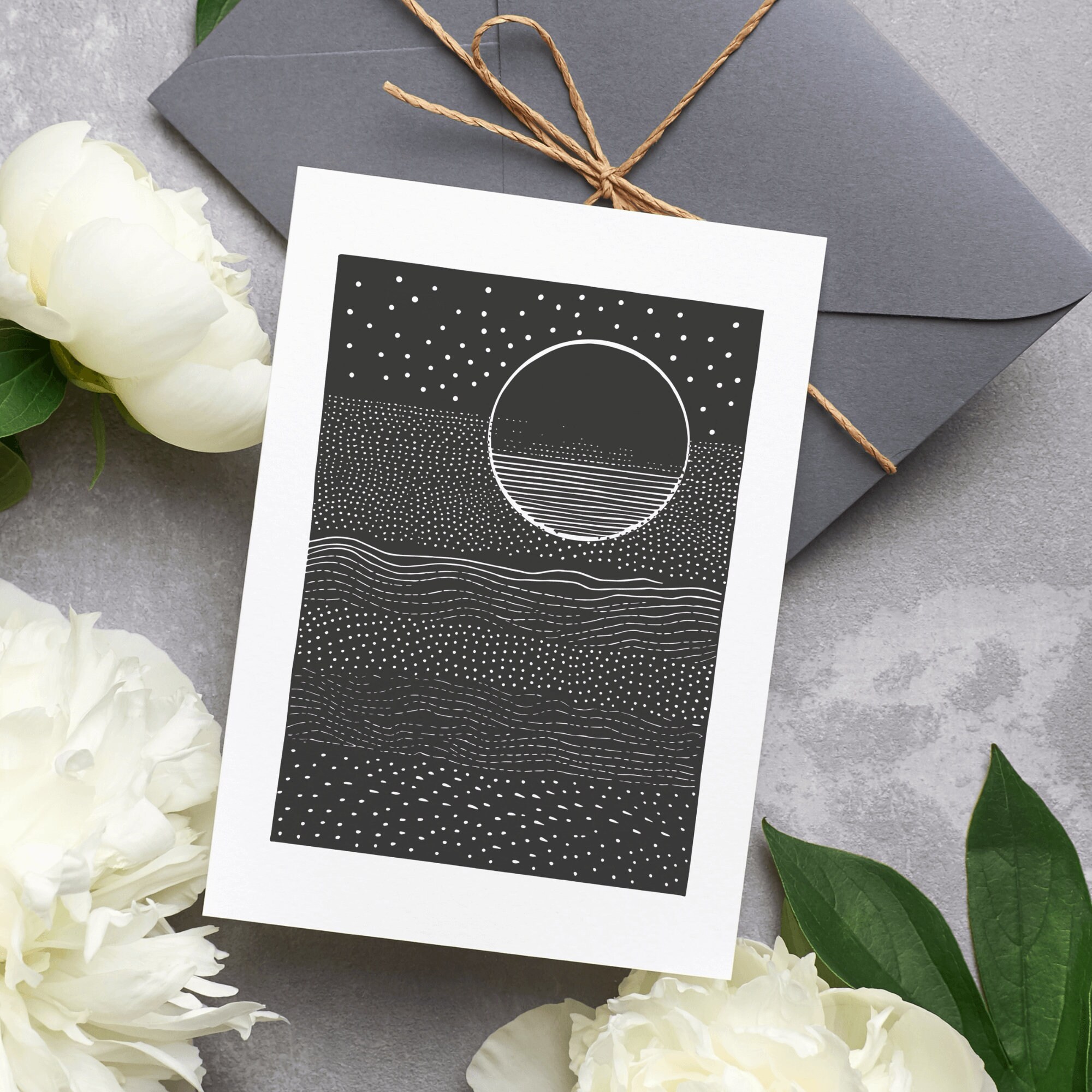 Total Solar Eclipse Digital Download Printable Greeting Card: Celestial ...