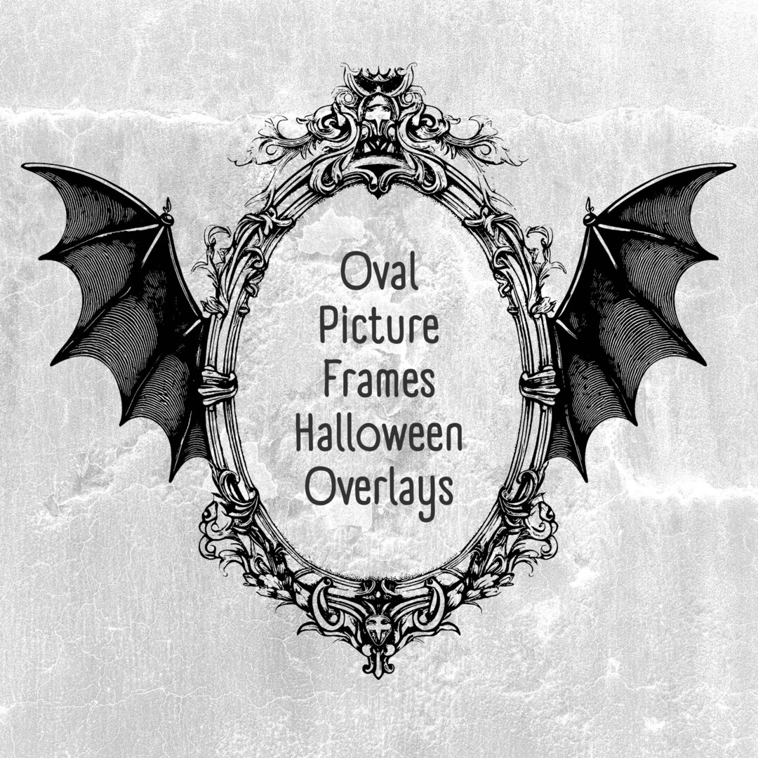 Oval Picture Frames Spooky Gothic Overlays: Vintage Vibe, PNG ...