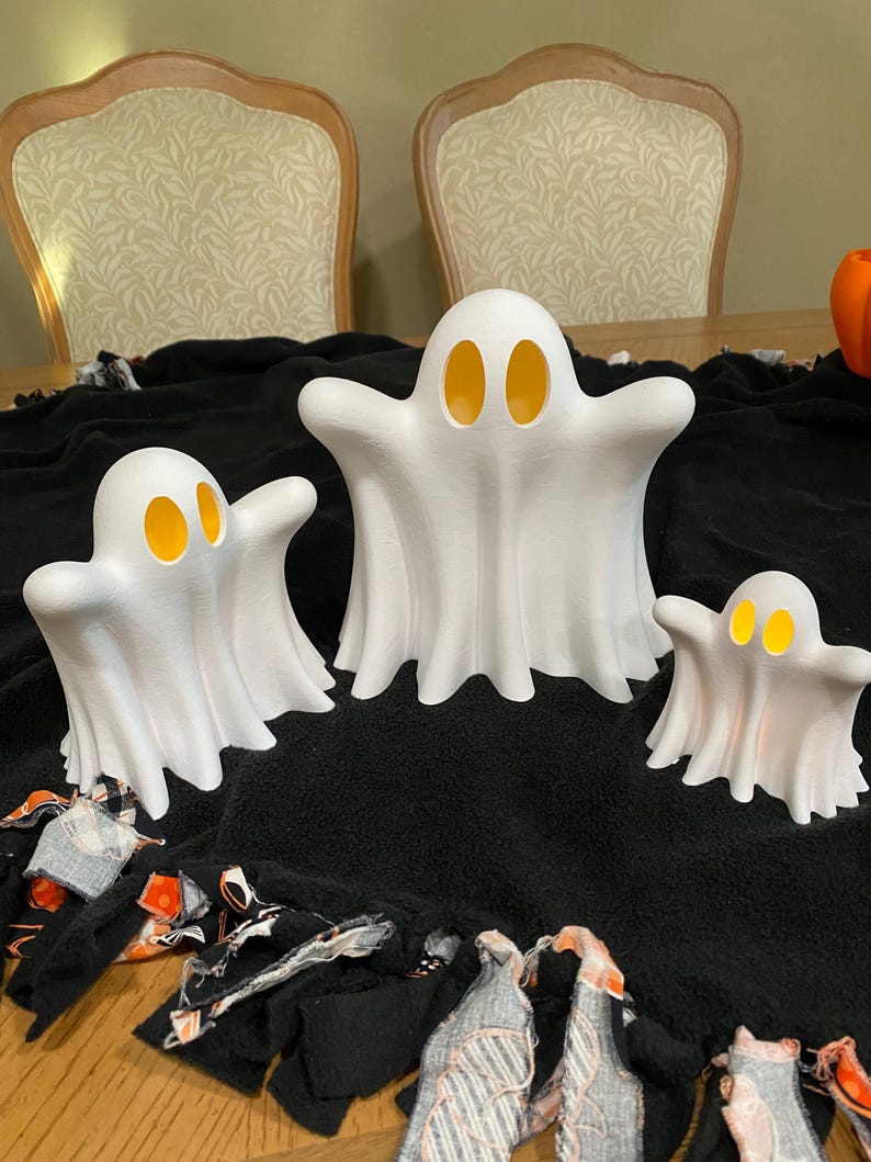 3d Printed Spooky Halloween Ghosts set of 3 - Etsy