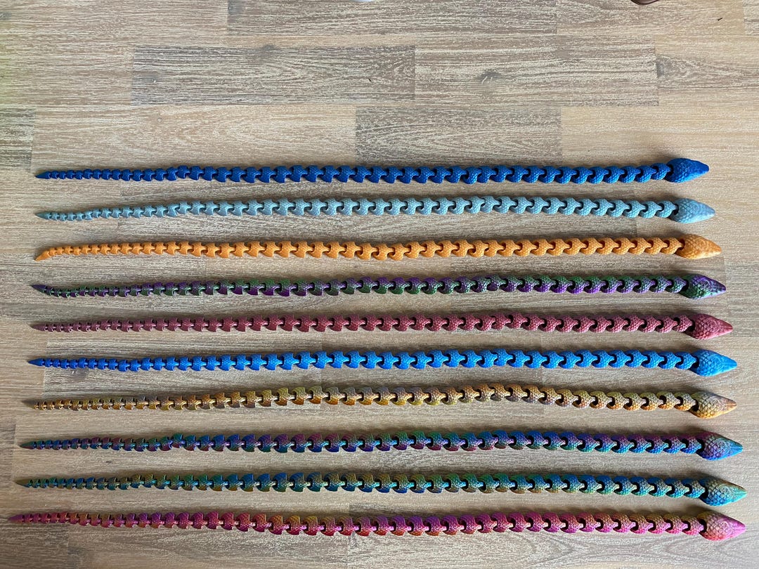 3d Printed Articulated Snake Fidget Toy - Etsy